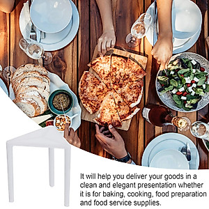 Hemoton Cake Tray 100pcs Plastic Pizza Tabletop Pizza Saver Pizza Box Table Triangle Brackets Pizza Holder White Serving Tray