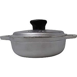 IMUSA USA (12 PACK) 0.7Qt Traditional Colombian Mini Caldero (Dutch Oven) for Cooking and Serving, 0.7 Quart, Silver (GAU-80560KIT)