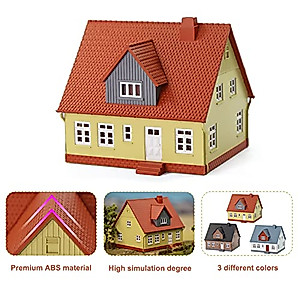3 Sets N Scale 1:160 Model Village House Assembled Model Architectural Building Layout JZN02