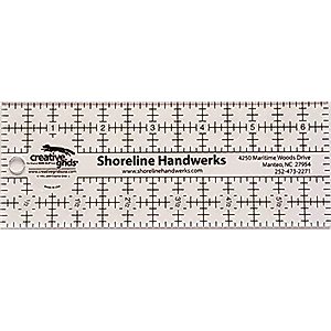 Creative Grids Shoreline Handwerks Custom Quilting Ruler 2.5 x 6.5 inches