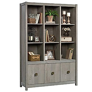 Sauder Cannery Bridge Storage Wall, L: 48.35" x W: 15.67" x H: 71.97", Mystic Oak