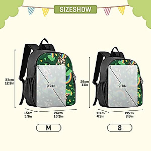 Sletend Toddler Backpack St.patrick's Day Cat Rainbow Cartoon Waterproof Mini Backpack Boys/Girls Cute Small Backpack Kindergarten Pre School Bags (S)