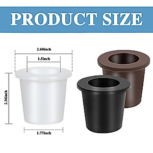 HQLESHUI 3 Pieces Patio Table Umbrella Hole Ring Umbrella Cone Wedge Plug Umbrella Stabilizer Sleeve for 2 to 2.6 Inch Patio Table Hole and 1.5 Inch or Umbrella Pole Adapter (Transparent)