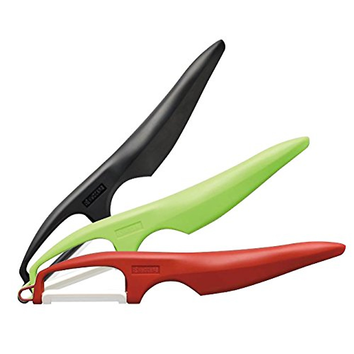 Kyocera Advanced Ceramic Vertical Double Edge Blade Peeler, Green