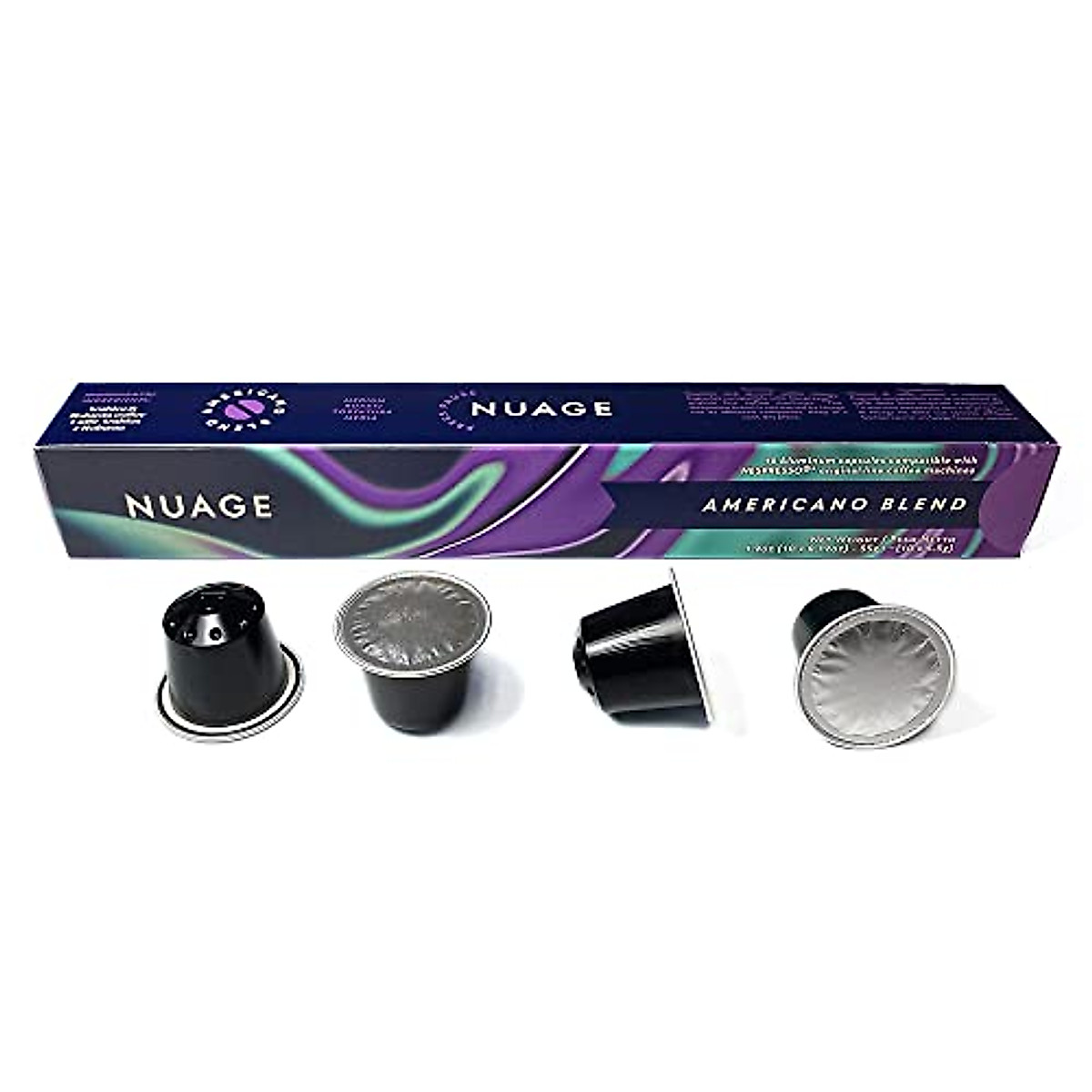 Nuage Coffee Espresso Capsules Original Line, 50 Pods Variety Pack, Aluminum Coffee Capsules Compatible with Nespresso OriginalLine Machines NOT VERTUO COMPATIBLE