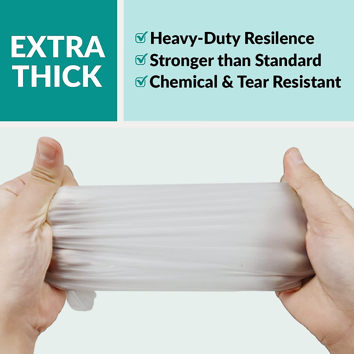 Klex Disposable Heavy Duty Vinyl Gloves Latex Free Powder Free, BPA Free Medical Grade Disposable Glove, Medium M, 1000 Count