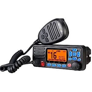 Retevis RA27 Fixed Mount Marine Radio with GPS,Waterproof IP67,Triple Watch,DSC,Emergency NOAA Weather,All USA/International/Canadian Marine Channels,Ship to Shore Radio for Boats,Black