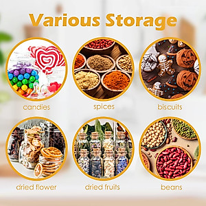 Sunnyray 24 Pieces 27 oz Clear Plastic Jars with Lids Airtight PET Plastic Containers Empty Wide Mouth Plastic Mason Jar with Black Screw on Lids for Food Kitchen Organizing Butter Cosmetics Cream