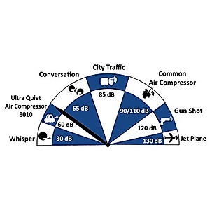 California Air Tools 8010 Steel Tank Air Compressor | Ultra Quiet, Oil-Free, 1.0 hp, 8 gal