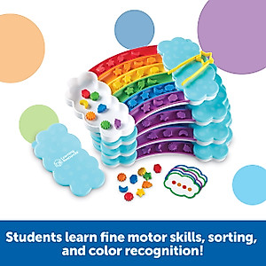 Learning Resources Rainbow Sorting Set Classroom Edition, 144 Pieces, Ages 3+, Fine Motor Skills, Teacher Supplies, School Supplies, Educational Toys