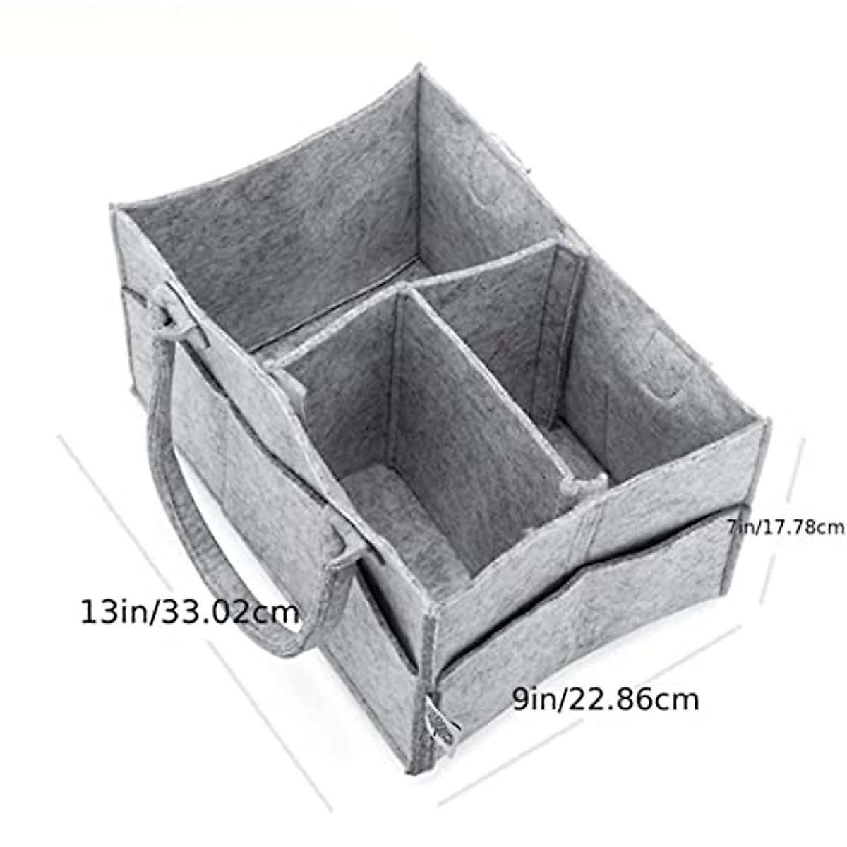 Everyday Baby Diaper Caddy organizer -Thick Heavy Duty Portable Nursery Storage Bin and Car Caddy Organizer - Felt Baby Diaper Bag for Storage with Handle –New Born Essentials Baby Gifts