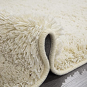 HOMBYS Shag Area Rug 8'x10' for Living Room Bedroom, Solid Plush Non-Shedding Rugs for Dining Room Entryway, Thick Soft Mordern Rectangular Carpet Home Decoration