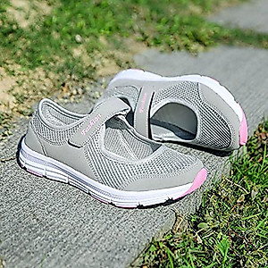 AOIROE Fashion Women Mesh Sandals Shoes Lightweight Quick Dry Anti Slip Fitness Running Sneakers Comfortable Sport Shoes