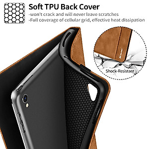 H HOLIMET Case for iPad 9th/8th/7th Generation 2021/2020/2019 10.2 Inch with Pencil Holder Soft TPU Back Smart Cover Auto Wake/Sleep