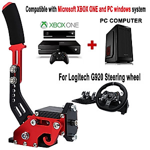 Obokidly Upgrade USB Handbrake Support G920 Compatible With XBOX ONE/XBOX ONE S For Simracing Game Sim Rig ; And Suitable For PC (Red-2)