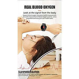 Holiday Smart Watches for Women, 1.32" AMOLED Touch Screen Ladies Fitness Watch with Heart Rate Monitor Sleep Step Counter Tracker Pedometer, IP68 Waterproof Smartwatch for Android iOS Phone