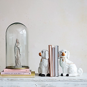 Creative Co-Op Decorative Glass Cloche with Metal Base, Antique Brass Finish