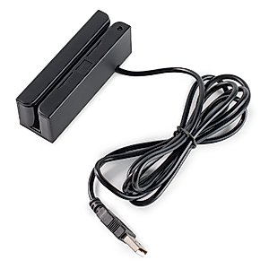 Posunitech Msr90 Swiper Magnetic Credit Card Reader USB 3-Tracks Hi/Lo Data Collector, Mini Stripe Card Reader for Point of Sale (POS), Access Control, ID Verify