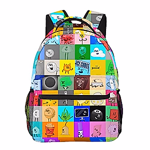 Genaolax Anime Battle For Bfdi Backpack Casual Double Shoulder School Bag For School Travel Outdoors