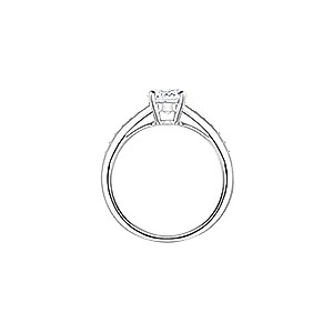 SWAROVSKI Attract Ring, Clear Circle-Cut Crystal with Matching Crystal Pavé on a Rhodium Finish Setting, Size 5, Part of the Attract Collection