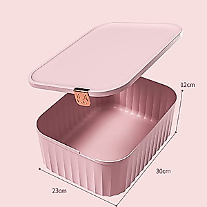 Storage Boxes 10 Cell Sock Underwear Organizer Dividers Space Saving Socks Underwear Drawer Organizer for Home Bedroom Dormitory (Pink)