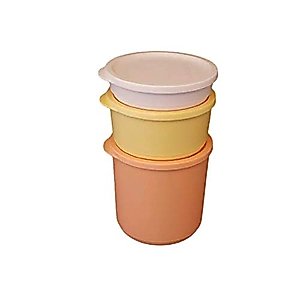 NewTupperware Small Basic Bright Round Canister Container Set of 3