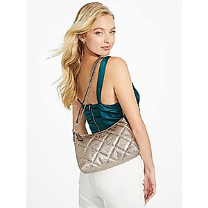 GUESS Factory Women's Hoboken Metallic Zip-Top Crossbody