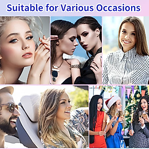 Magnetic Eyelashes Kit, Reusable Magnetic lashes Natural Look, 10 Pairs False Eyelashes with Magnetic Eyeliner & Tweezers, No Glue Needed, Easy to Wear (Blue Purple)