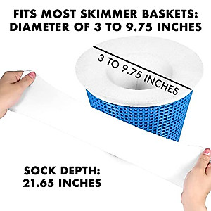 ALWAYSOUTDOORS 40 Pack Pool Skimmer Socks, Works Perfect with The Pool Skimmer for Inground and Above Ground Pool/Pool Skimmer Basket