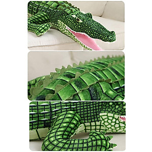LERORO Alligator Stuffed AnimalCrocodile Plush Toy 39 Inch Large Big Realistic Stuffed Child Pillow Cushion - Soft Cuddly Figures for Kids Girl Boy