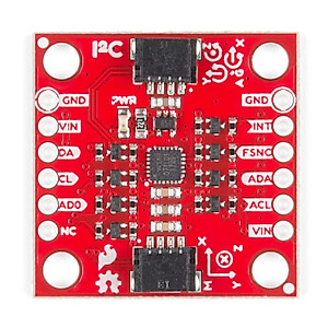 SparkFun 9DoF IMU Breakout-ICM-20948 Low Power I2C & SPI Enabled 9 axis Motion Tracking Includes Logic Shifter Qwiic Connection GPIO pins Digital Motion Processor Accelerometer Gyroscope Magnetometer