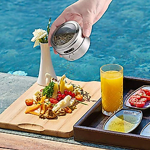 Stainless Steel Spice Tins Magnetic Spice Jars, Set of 12 Spice Storage Container Clear Lid Sift or Pour, Multi-Purpose Storage Tins with Window Top, Magnetic on Refrigerators or Grill