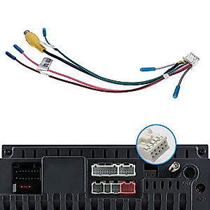 Bestycar Car Radio Stereo Rearview Camera in Back Up Rearview Input Adapter Plug for Aftermarket Android Radio Stereo with 16pin Power Socket