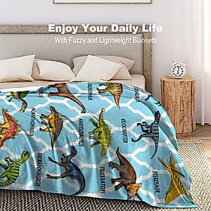 Gissy Studio Dinosaur Blanket for Boys Girls Kids Toddler Flannel Throw Blanket Baby Dinosaurs Gifts for Children Sofa Bedroom Living Room 60"x50"