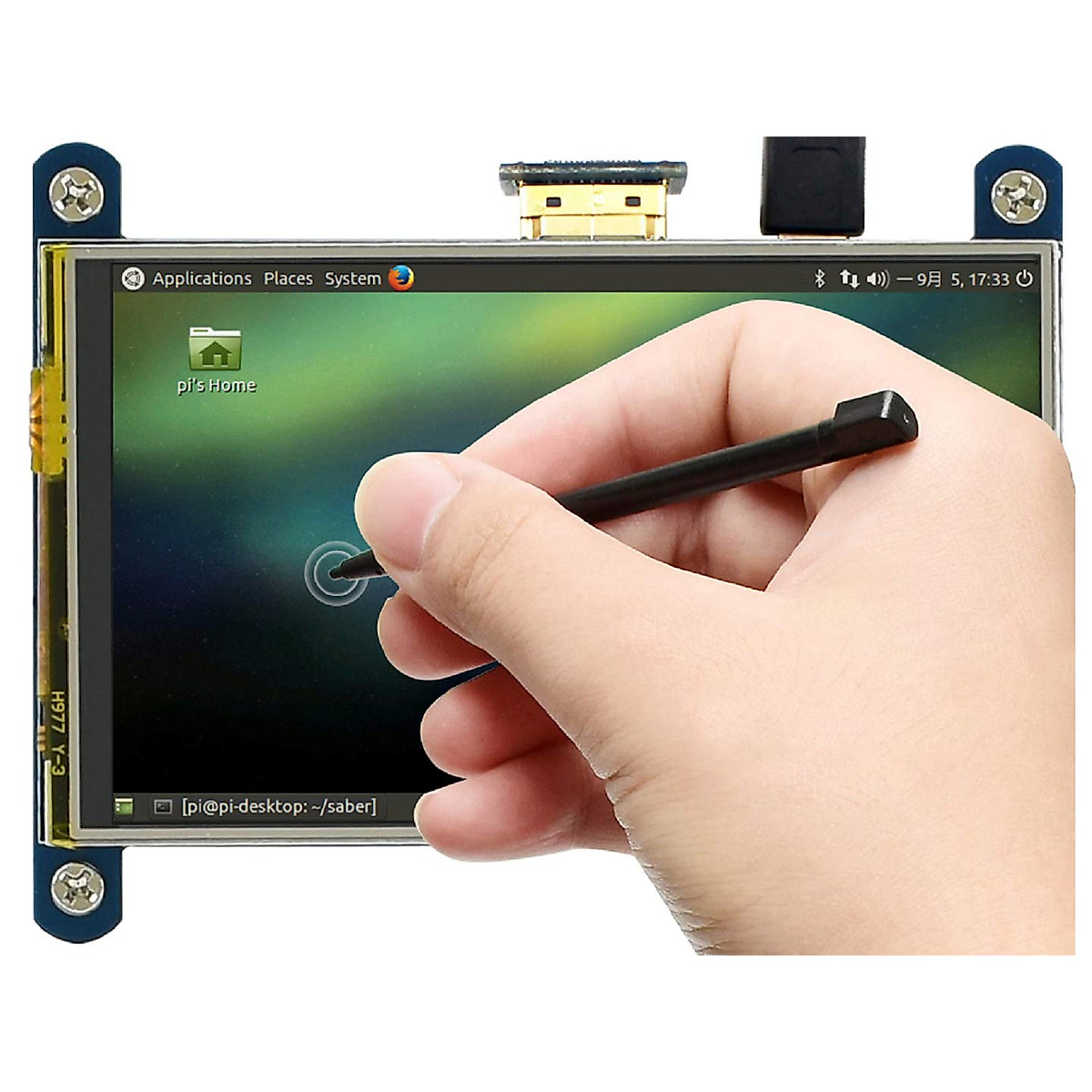 waveshare 4 inch HDMI LCD IPS Display 800x480 Resolution Resistive Touch Screen HDMI Interface for Raspberry Pi 4B/3B+/3B/2B/B+/A+/Zero W,Support Raspbian/Ubuntu/Kali/Retropie