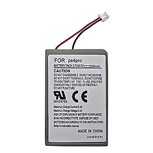 OSTENT 3.7V 1000mAh Rechargeable Li-ion Battery Pack Replacement for Sony PS4 Pro Slim Bluetooth Wireless Dual Shock Controller Second Generation CUH-ZCT2 or CUH-ZCT2U New 2016 Version