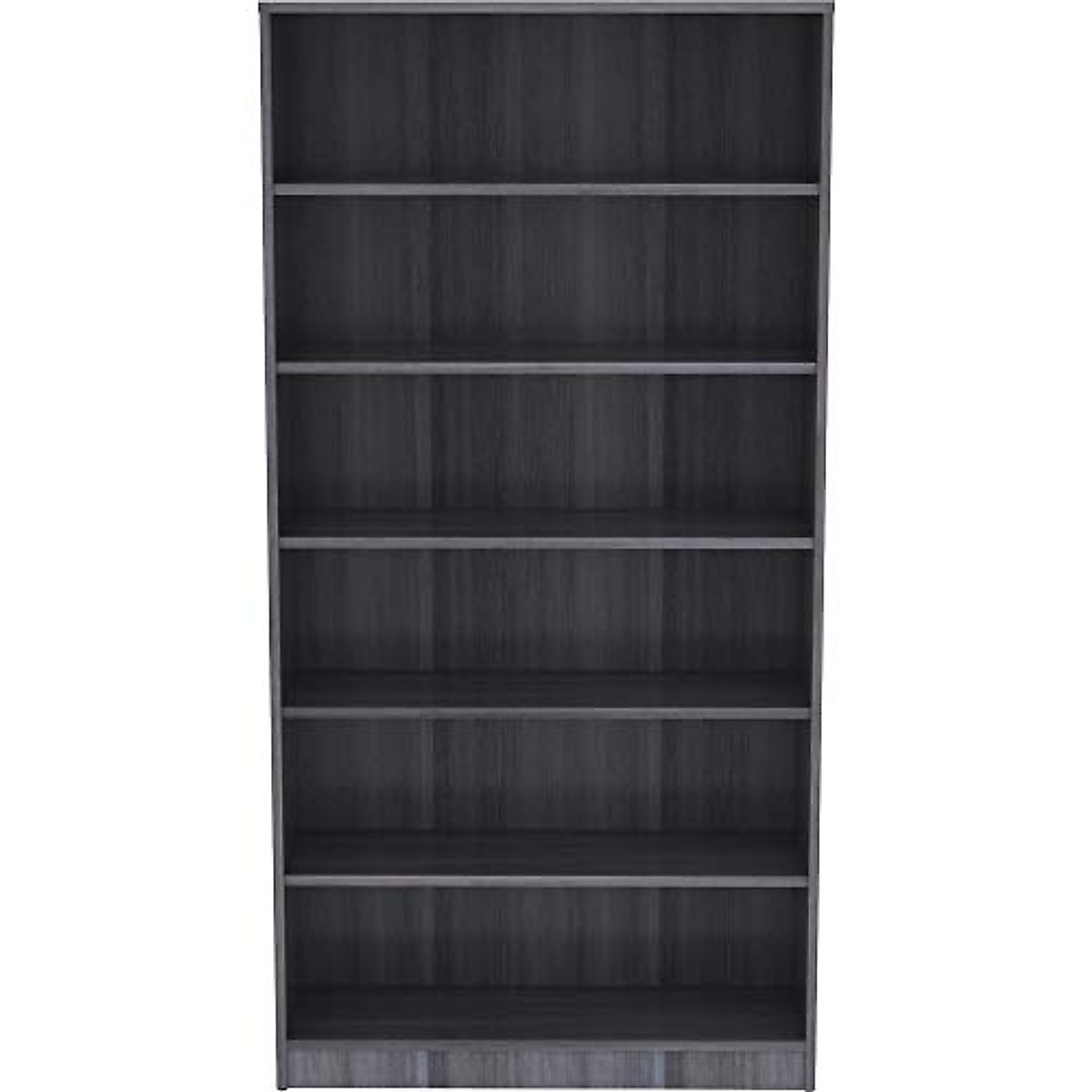 Lorell, LLR69565, Weathered Charcoal Laminate Bookcase, 1 Each