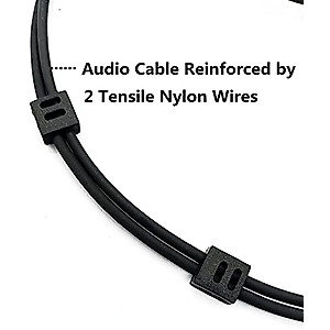 WODASEN 2 Pin PTT Transparent Acoustic Tube Earpiece for Motorola CP200 CLS1110 CLS1410 GP300 Walkie Talkies Earphone Two Way Radio Headset Push to Talk Button Mic Headphones with Black Earmold