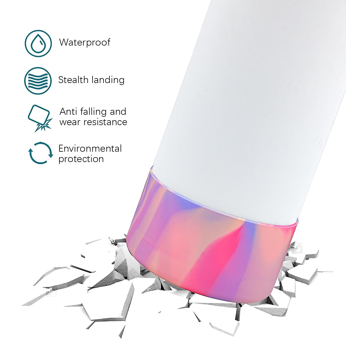 HEYSKAY Protective Flask Silicone Boot 12-24oz for Hydro Flask Water Bottle Bottom Cover Base, and Compatible with Stanley, Yeti, Simple Modern and Other Water Bottle with 2.85inch Bottom Diameter