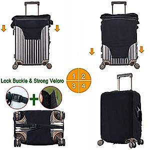 Luggage Cover Approved Go Travel Suitcase Protector Elastic Washable Baggage Covers for 18-20 inch Luggage(S)