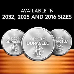 Duracell CR2032 3V Lithium Battery, Child Safety Features, 8 Count Pack, Lithium Coin Battery for Key Fob, Car Remote, Glucose Monitor, CR Lithium 3 Volt Cell (Old Packaging)