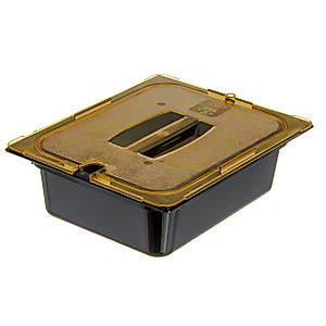 Carlisle FoodService Products 10421B03 StorPlus High Heat Food Pan, 4" Deep, Half Size, Black