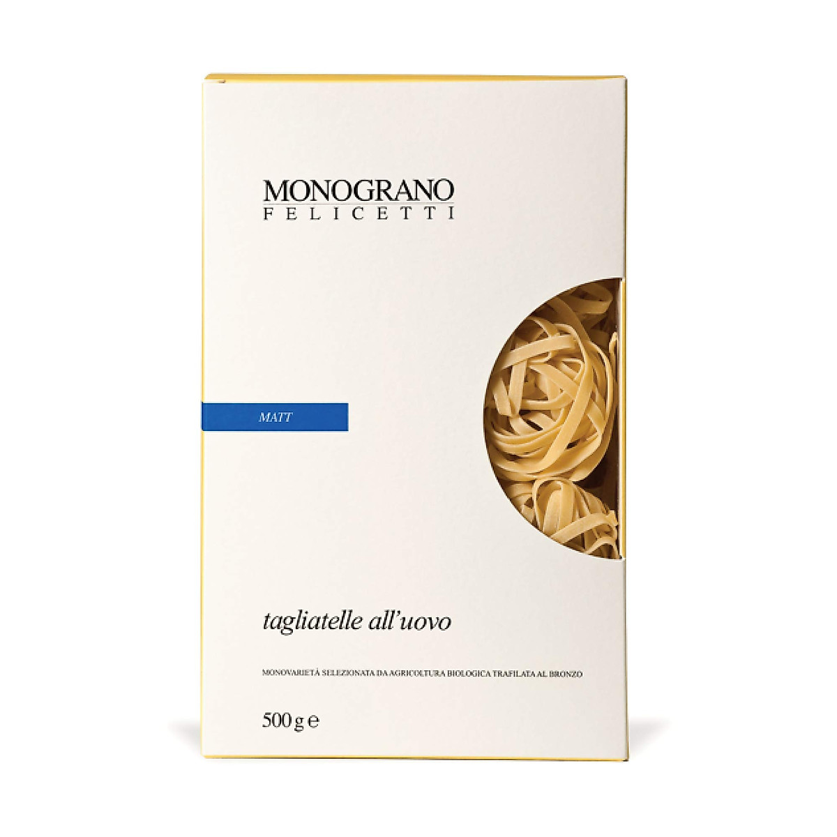 Monograno Felicetti Matt Tagliatelle with Egg Pasta Italian Organic Non-GMO 17.6oz (500g)