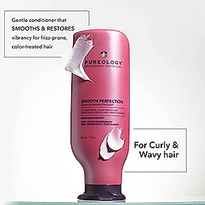 Pureology Smooth Perfection Conditioner | For Frizzy, Color-Treated Hair | Detangles & Controls Frizz | Sulfate-Free | Vegan | Updated Packaging | 9 Fl. Oz. |