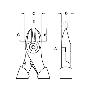 Bahco 2101G-160 Ergo Diagonal Cutting Pliers, 6 1/4-Inch