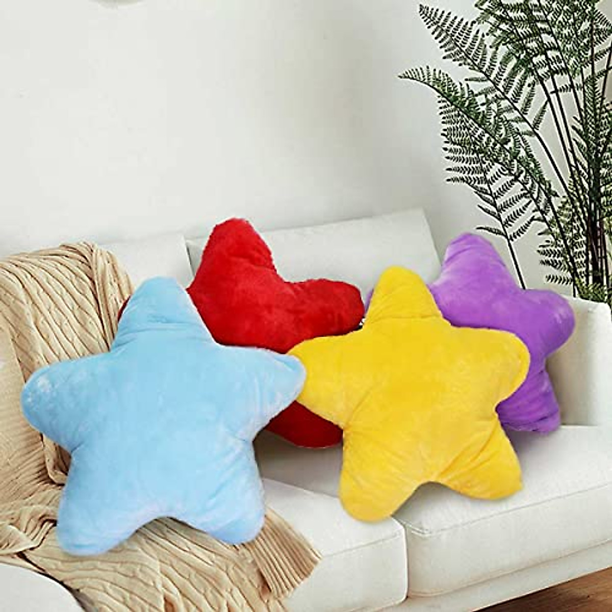 Jackcsale Star Shaped Plush Pillow Stuffed Cushion Decorative Throw Pillows, Yellow