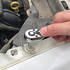 YIYITOOLS 74 Pcs 1/4" Drive Socket Set,1/4-Inch Drive Master Socket Set with Ratchets,Extensions with 1/4" Drive Bits Set,Universal Joint (5/32-Inch- 9/16-Inch, 4mm-14mm)