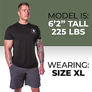 Savage Spartan Muscle T-Shirt for Men - American Warrior Helmet Athletic Fit Tee (X-Large, Black)