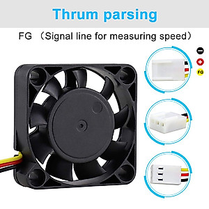 Wathai 40mm x 10mm DC Brushless Fan 12V 3Pin Cooling for 3D Printing, PC Computer Case, CPU Replacement, Graphics Card, Raspberry PI
