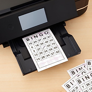 Juvale 180 Sheets Reusable Paper Bingo Cards Bulk for Adults, Disposable Number Game Set for Large Groups (4x6 in)